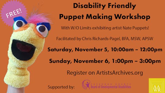 Disability Friendly Puppet Making Workshops | Cuyahoga County Board of Developmental Disabilities